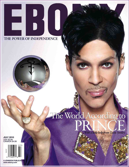 EBONY MAGAZINE FRONT COVER (JULY ISSUE 2010) – PRINCE – MAD NEWS UK